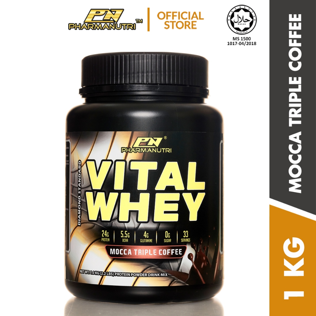 Pharmanutri Vital Whey Protein Isolate Halal (1kg/33 Servings) | Shopee ...