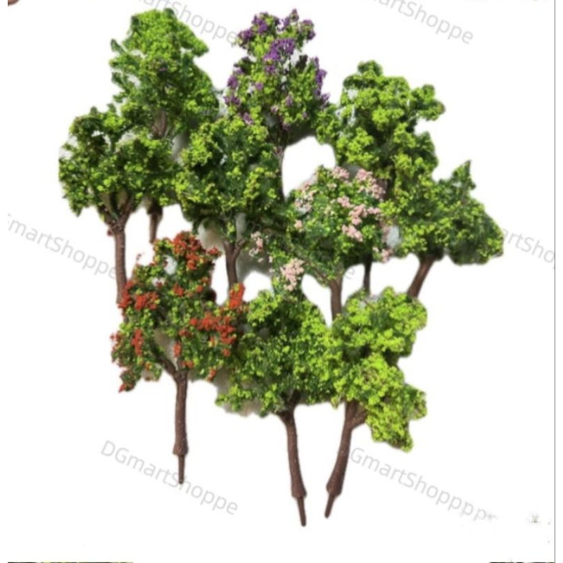 READY STOCK🔥🔥🔥11cm Diorama Miniature Trees Model Garden Train Railway ...