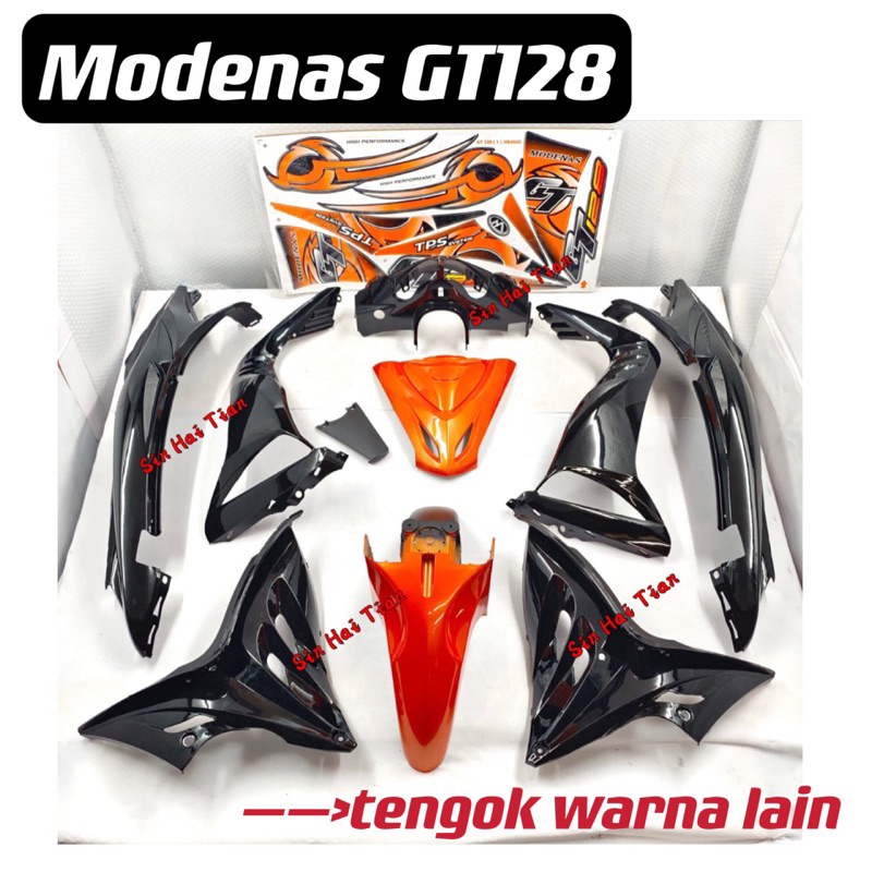 MODENAS GT128 Cover Sets Complete Sets [Mseki] Hitam Biru Merah Hijau ...