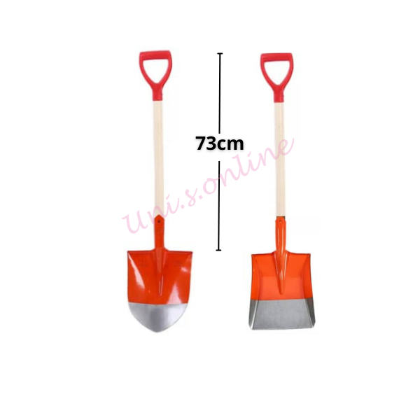 Heavy Duty Shovel With Wooden Handle ( Flat or Sharp ) / Skop Pemegang ...