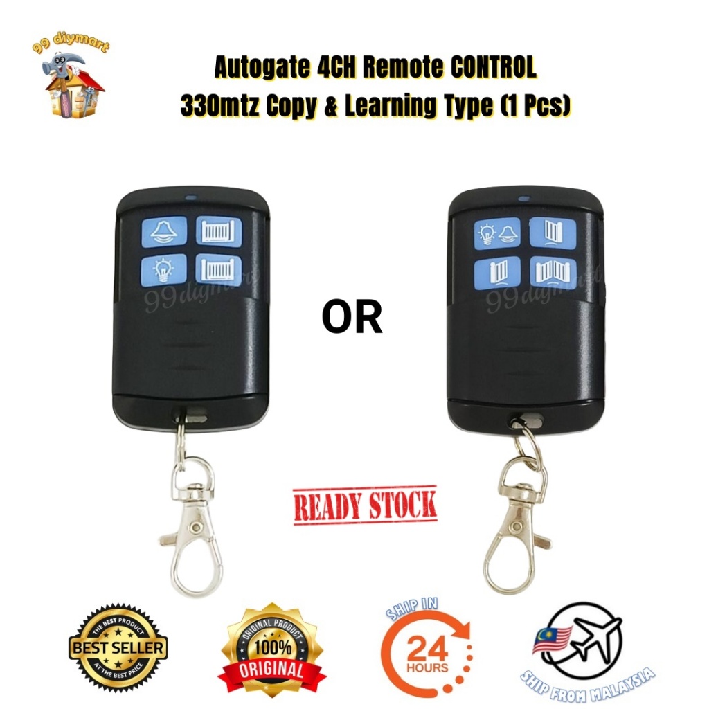 Autogate 4CH Remote 330mtz Copy & Learning Type (1 Pcs) - - READYSTOCK | Shopee Malaysia