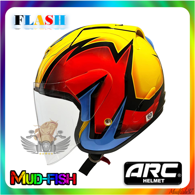 TOPI KELEDAR ARC RITZ HELMET L / XXL (FLASH YELLOW) | Shopee Malaysia