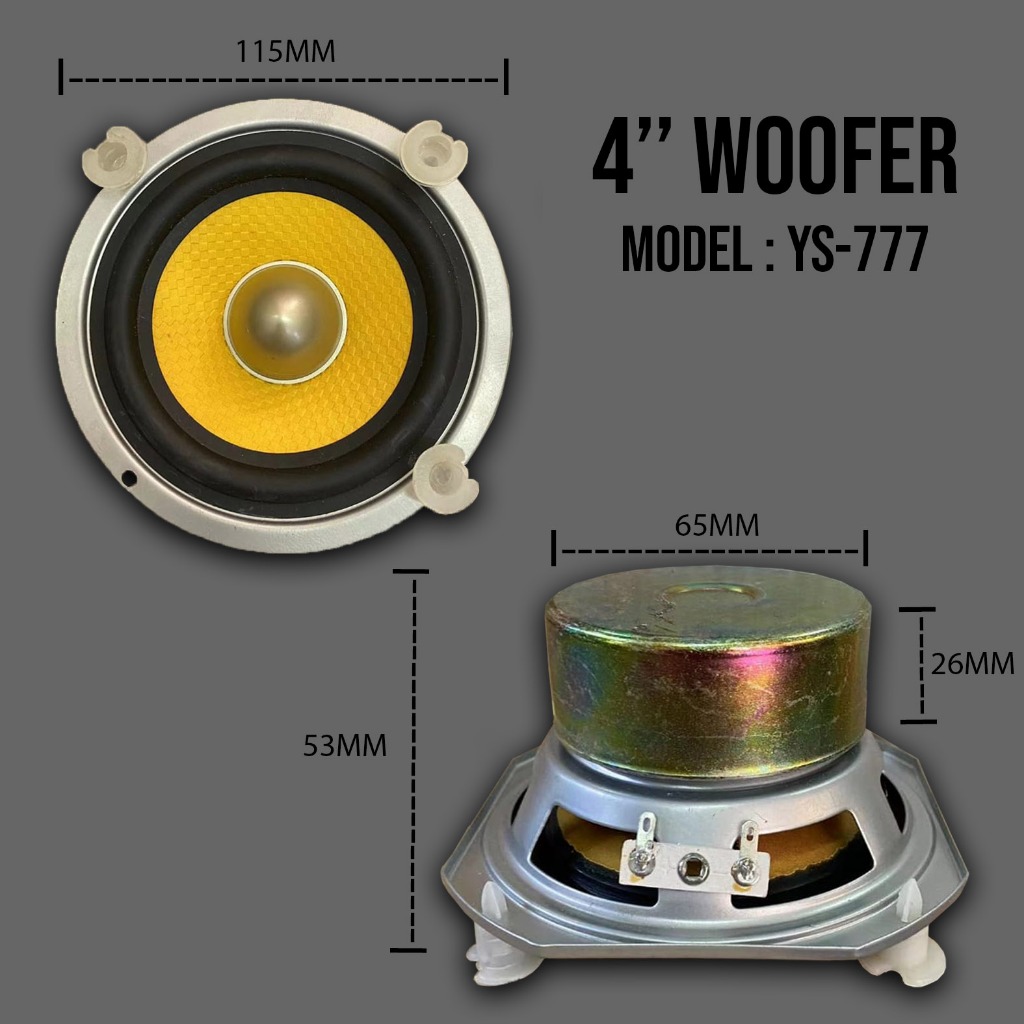 (SEBIJI / PER UNIT) YS-777 4" 30Watt Woofer Driver Speaker Driver ...