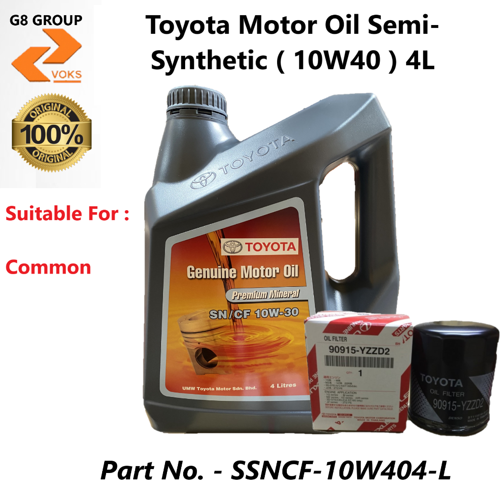 Combo Package Toyota Engine Oil 10W30 ( 4L ) + Toyota Oil Filter ...