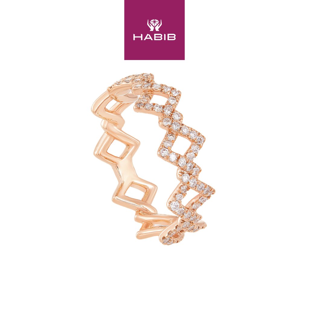HABIB Twist Band Diamond Ring in 375/9K Rose Gold 261550821 | Shopee ...