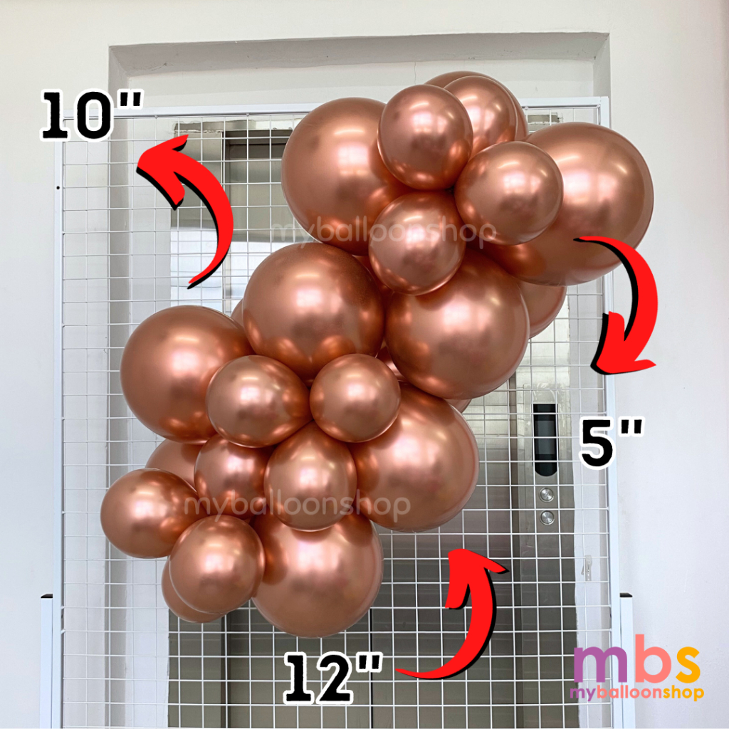 SKYTEX - CHROME ROSE GOLD Color Balloons (SKX) | Shopee Malaysia