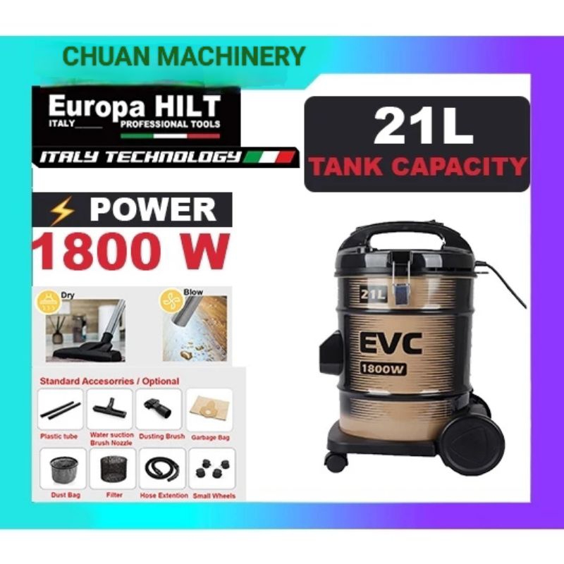 (Ready Stock)100% Original EUROPA HILT NEW MODEN EVC1800 1800W 21Liter ...