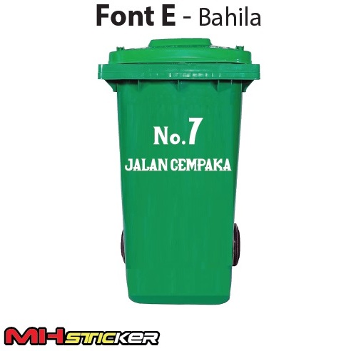 Custom Sticker Address Alamat for Dustbin / Tong Sampah (Home) | Shopee ...
