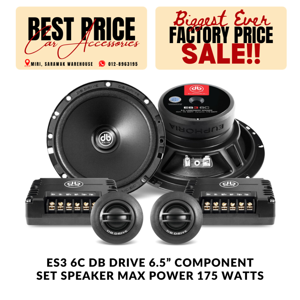 ES3 6C DB DRIVE 6.5” Component SET Speaker Max Power 175 Watts | Shopee Malaysia