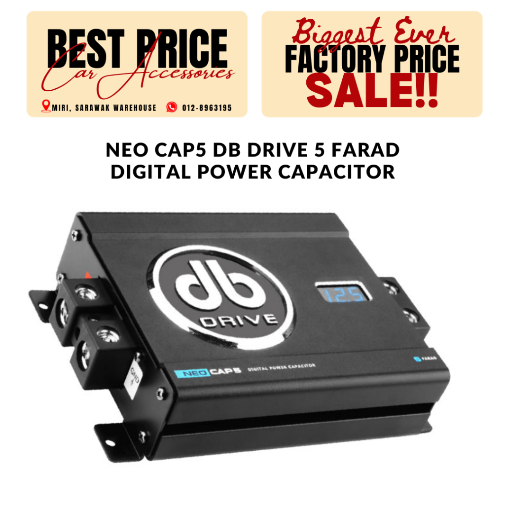 NEO CAP5 DB DRIVE 5 Farad Digital Power Capacitor | Shopee Malaysia