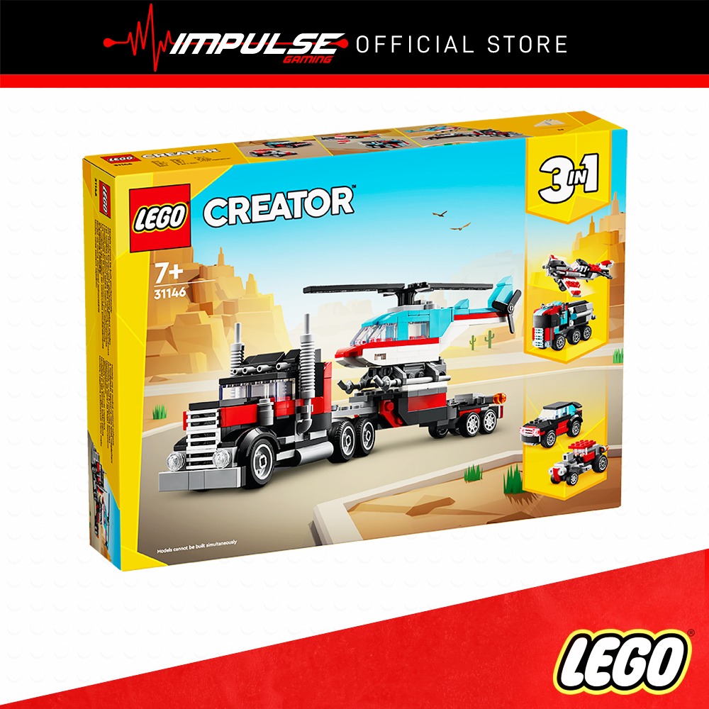 LEGO 31146 Creator Flatbed Truck with Helicopter | Shopee Malaysia