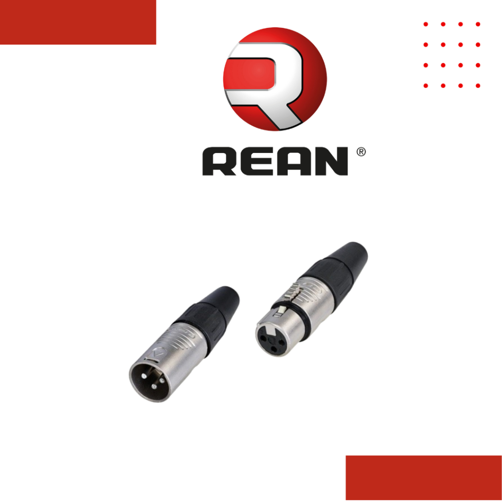 REAN RC3F 3 pole female XLR cable connector OR RC3M XLR MALE | Shopee Malaysia