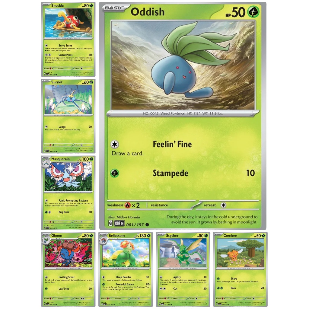Pokemon Card Tcg OBF 001 To 025 Without Ex (Double Rare) | Shopee Malaysia