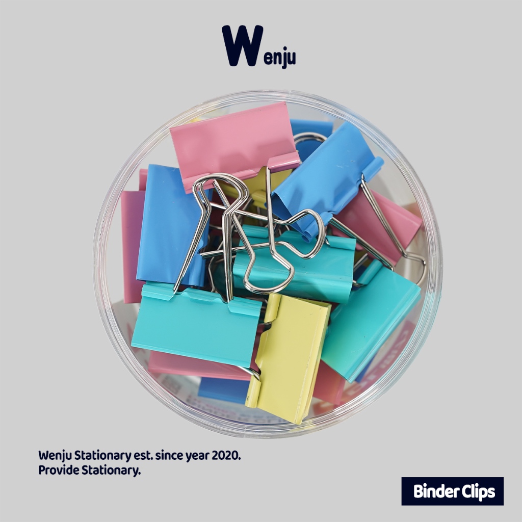 WENJU | Morandi Binder Clips (4colours) | Shopee Malaysia