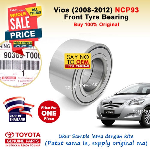 (100% Original) Vios 1.5 (2007-13) Front Wheel Tyre Bearing NCP93 90363-T0023 TOYOTA | Shopee ...