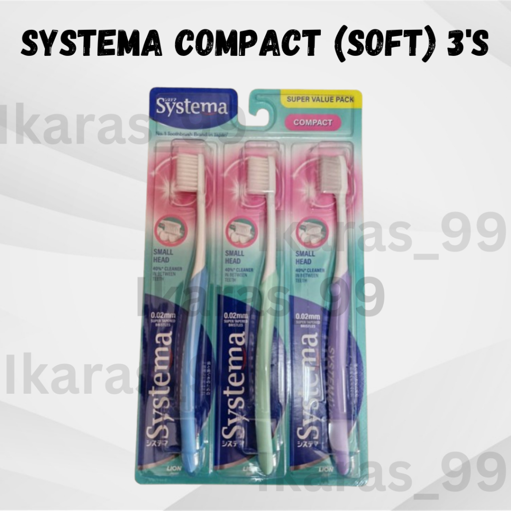 SYSTEMA Essential Clean Toothbrushes - Compact 3'S (SOFT) | Shopee Malaysia