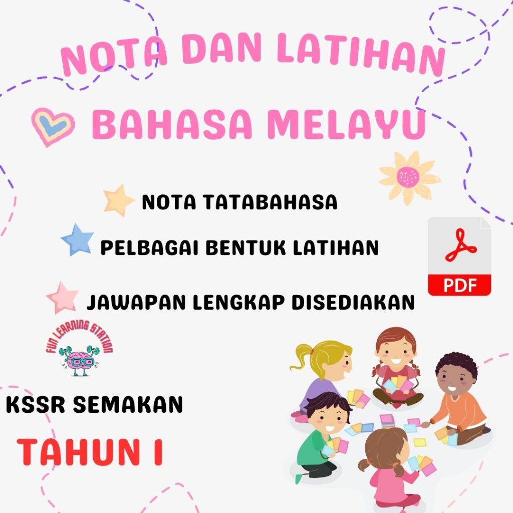 Z4 (PDF) Nota dan latihan sistem Bahasa Melayu Tahun 1 I Sekolah Rendah Tatabahasa Semakan KSSR ...