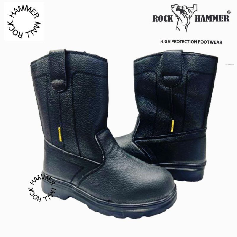SUPER LOW PRICE ORIGINAL ROCK HAMMER SAFETY SHOES HIGH CUT 607 | Shopee ...
