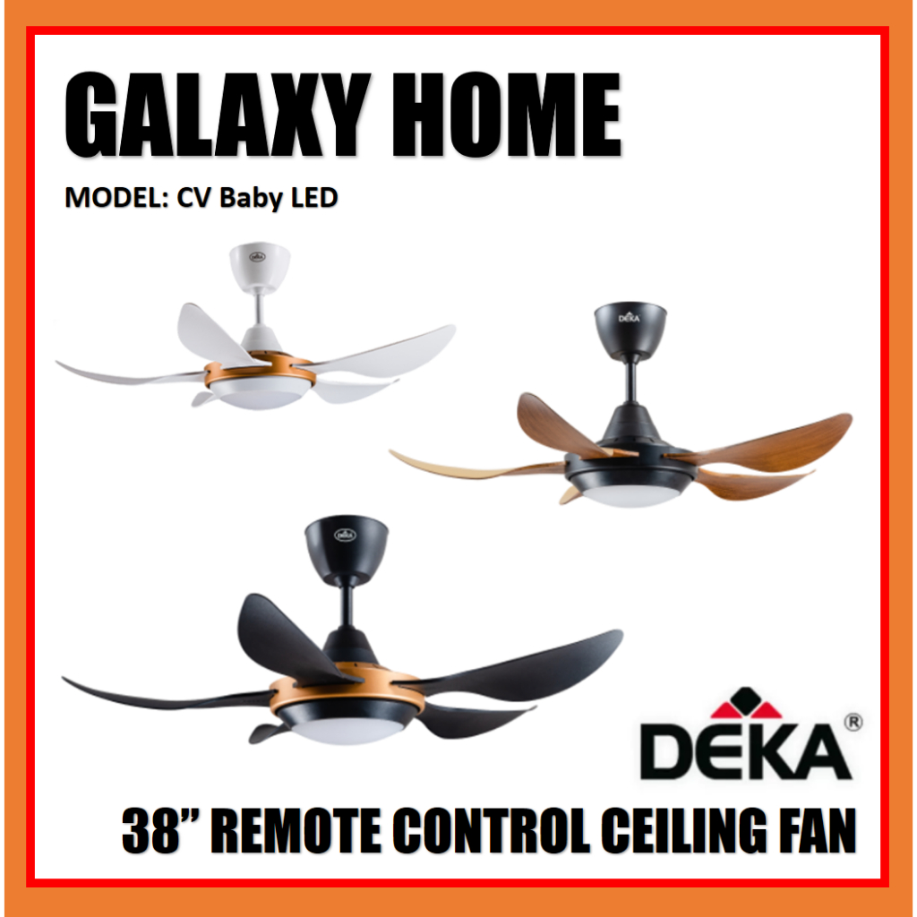 DEKA CV BABY LED 38" Remote Control Ceiling Fan with 3 Colours LED ...