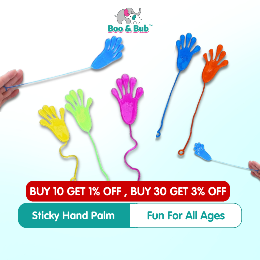 🐘Boo&Bub🐘 Kids Sticky Hand Palm | Party Favor Toys Novelties Prizes ...
