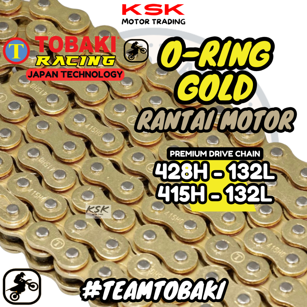 【5.5 SALE】TOBAKI RACING ORIGINAL RANTAI MOTOR HEAVY DUTY GOLD ERO ORING ...