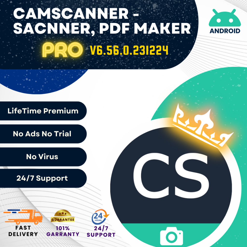CamScanner Pro V6.56 -scanner, PDF maker (Unlocked Pro features) unlimited scans with unlimited ...