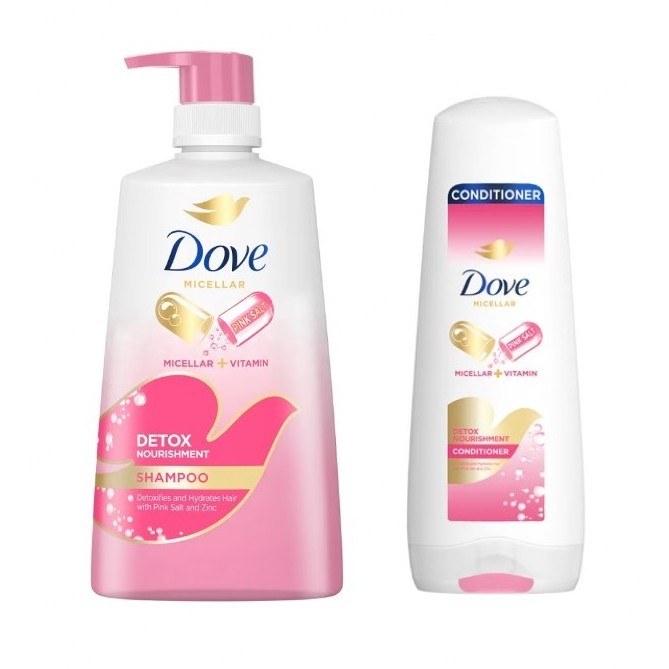 Dove Detox Nourishment Shampoo 650ml & Conditioner 300ml (Exp 2026 ...