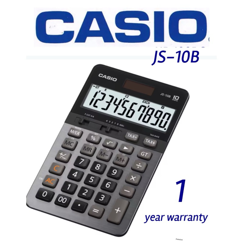 CASIO JS-10B Compact Desk Type Heavy Duty Calculator JS10B Js10b casio ...