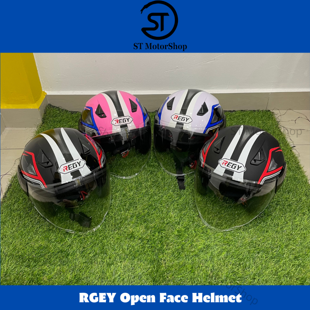 REGY Topi Keledar Motor Helmet Open Face Helmet Motor Motorcycle ...