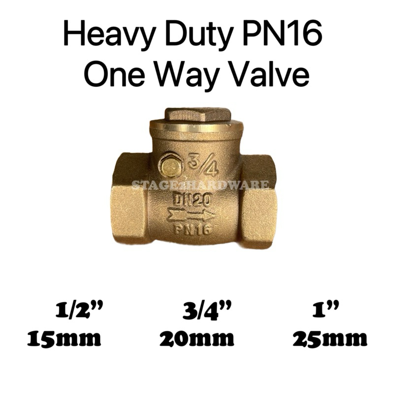 Heavy Duty Brass One Way Valve / Brass Non Return Valve / One Way Check ...