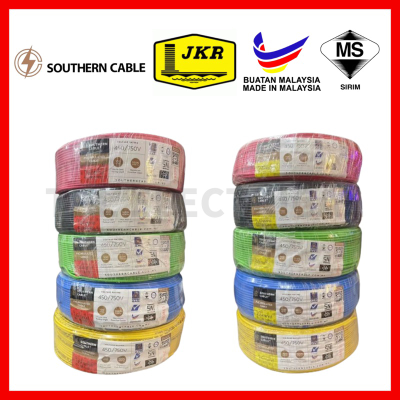 🔥READY STOCK🔥Southern 1.5mm , 2.5mm Southern Cable Pvc Insulated Cable ...