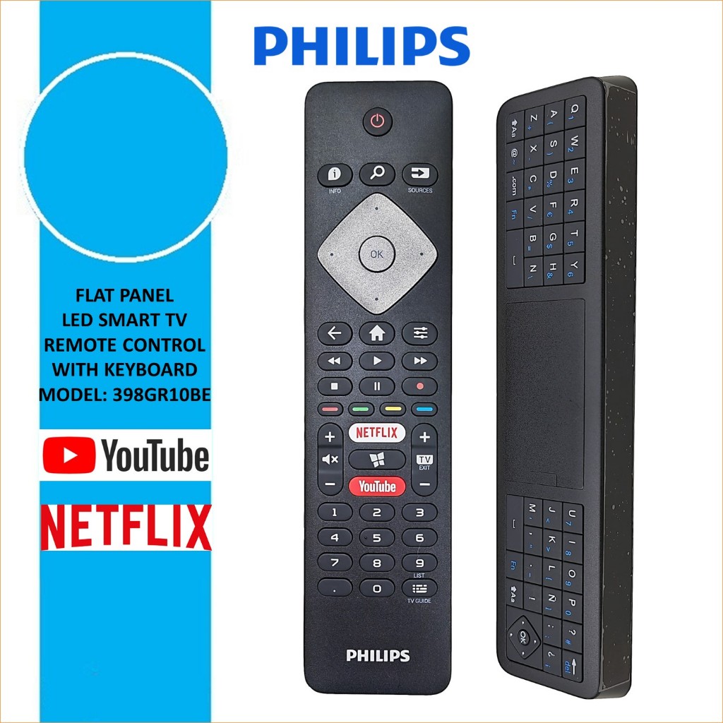 ORIGINAL Philips 398GR10BEPHN Keyboard Smart Led Tv Netflix Youtube ...