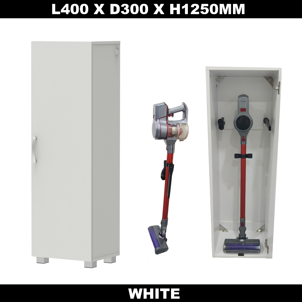 Mobilia Vacuum Cleaner Cabinet Holder Rack / Storage Cabinet / Pantry ...