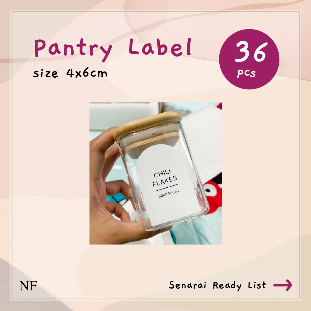 Pantry Sticker Curve (1 Set 36pcs) | Shopee Malaysia