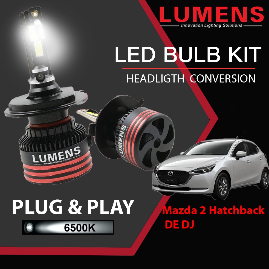 Mazda 2 Hatchback DE 2nd Gen 2010-2014- LUMENS Car Lighting 6500K 12V ...