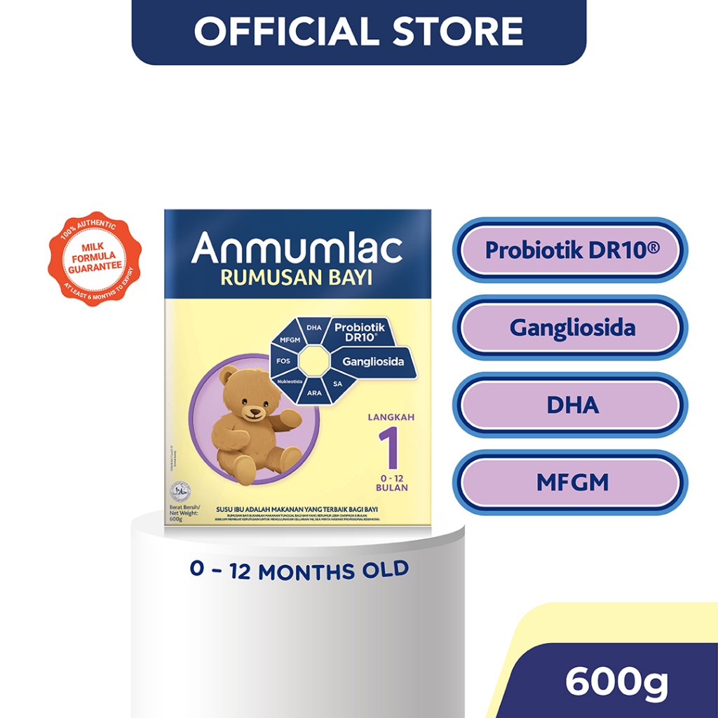 ANMUMLAC Infant Formula Step 1 (0 - 12 Months) Milk Powder (600g)[Exp 05 May 2026 & / Later ...