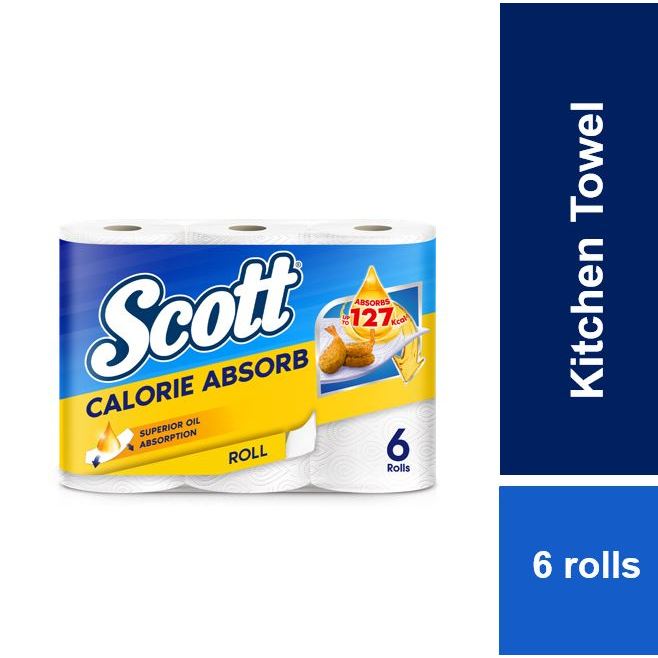 Scott Calorie Absorb Dry Kitchen Towel 50's x 6 Rolls | Shopee Malaysia