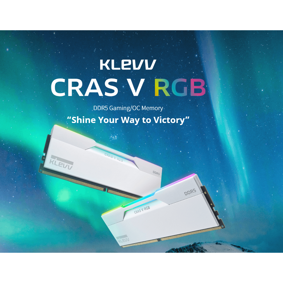 KLEVV CRAS V RGB ROG 32GB (2x16GB) DDR5 Gaming RAM 6000Mhz & 7200Mhz ...