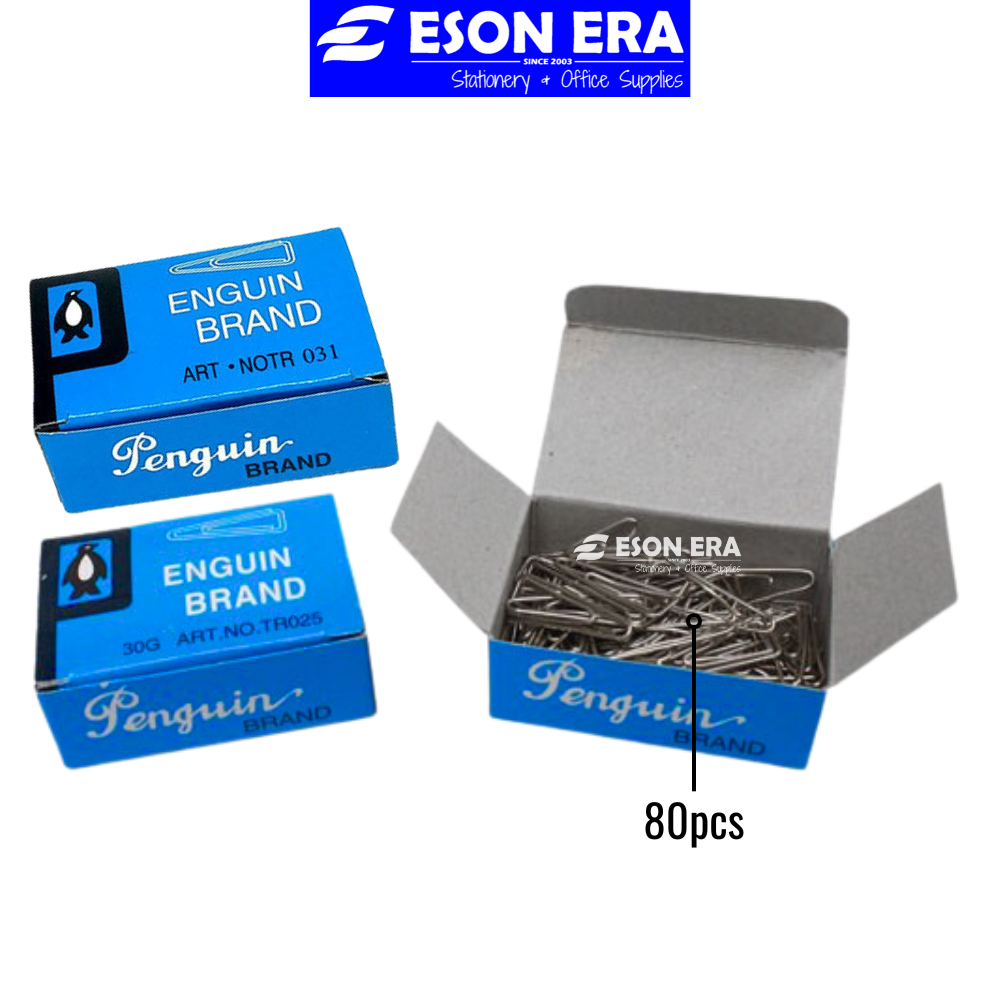 Penguin Paper Clip 25mm / 31mm Triangle Clip Klip Tiga Segi | Shopee ...