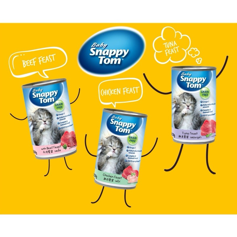 Snappy tom baby kitten canned food 150g | Shopee Malaysia