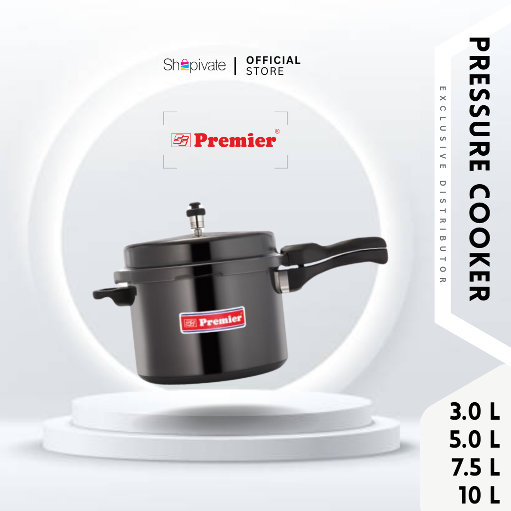 Premier Aluminium TRENDY BLACK CUCINA with Induction Bottom Pressure ...