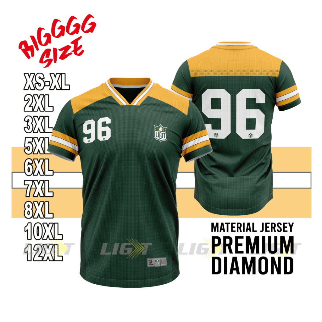 LIGIT Premium NFL Series Shirt Oversized Big Size 12XL 10XL Baju Besar Saiz | Shopee Malaysia