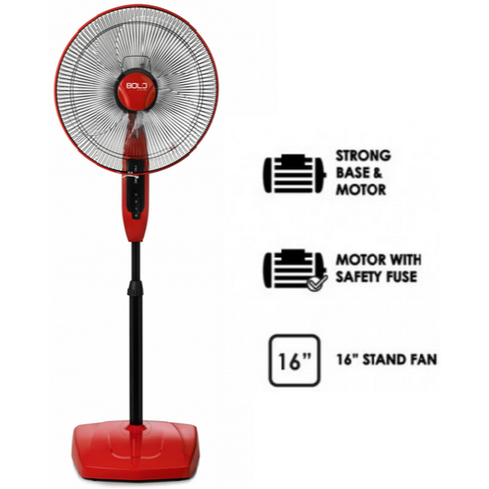 Pensonic Bold Stand Fan PSF-4502 (Red Colour) | Shopee Malaysia
