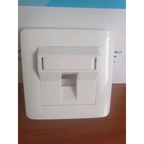 Commscope AMP® Genuine Faceplate – 45Degree Angle 1Gang RJ45 Cat 3 ...