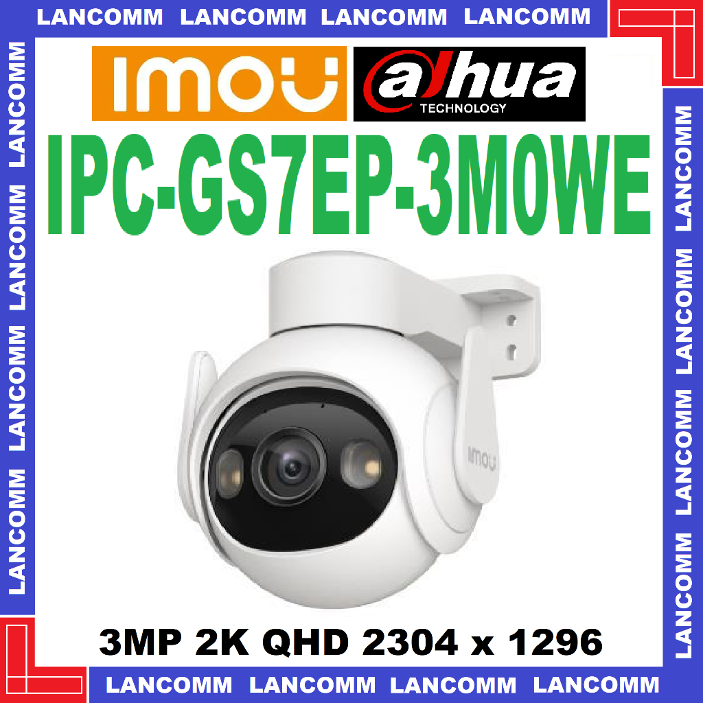 IMOU Cruiser 2 3MP 2K Pan/Tilt Outdoor IP66 Color Night Vision Two Way ...