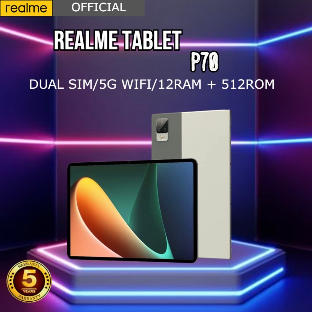 🔥{PROMO}🔥Realme Pad Tablet P70 Android 12.0 [12GB RAM 512GB ROM] Dual ...