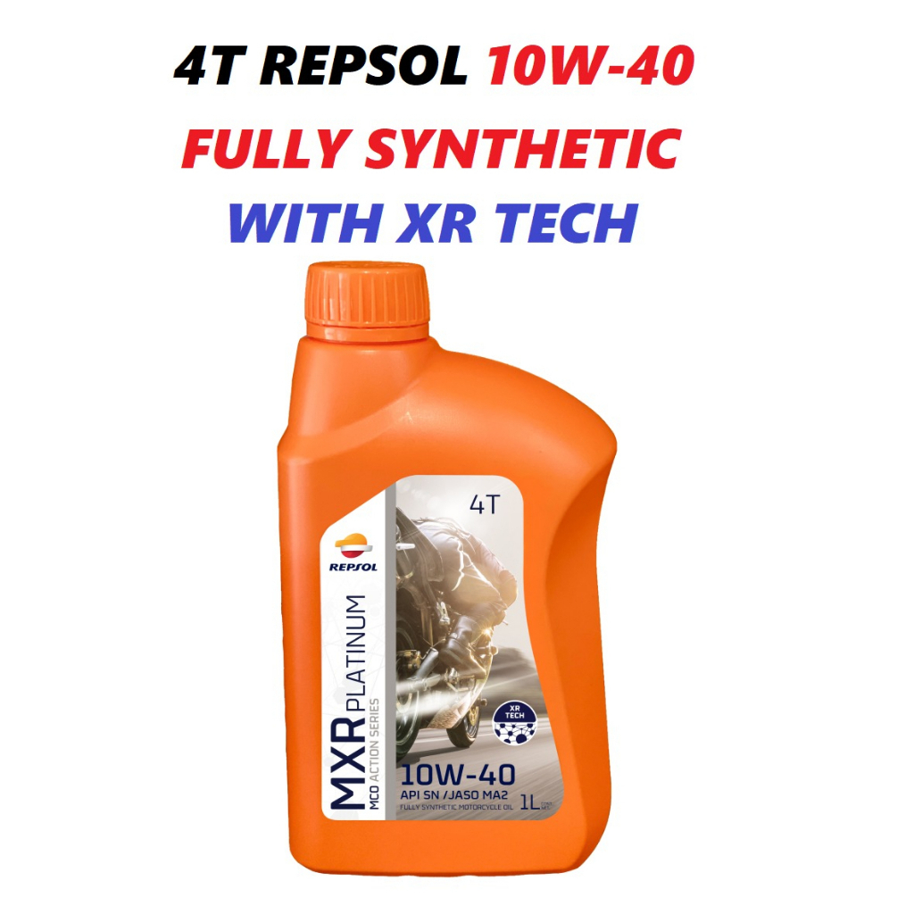 REPSOL 4T FULLY SYNTHETIC 10W40 MXR PLATINUM SN JASO MA2 HONDA REPSOL ...