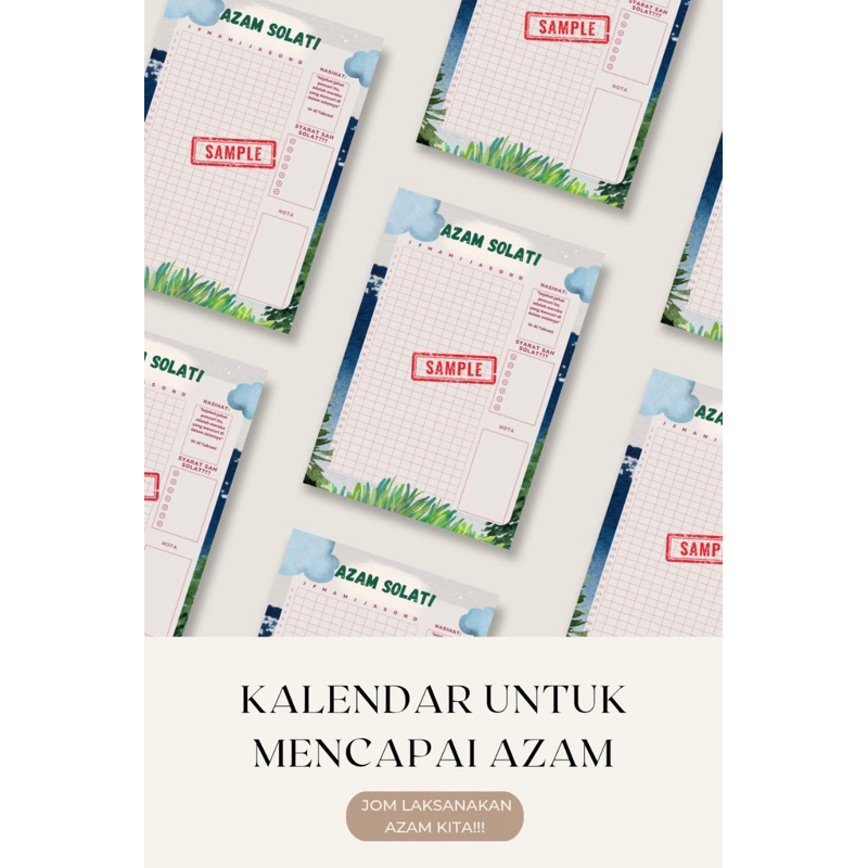 Planner Azam Solat Calendar | Shopee Malaysia