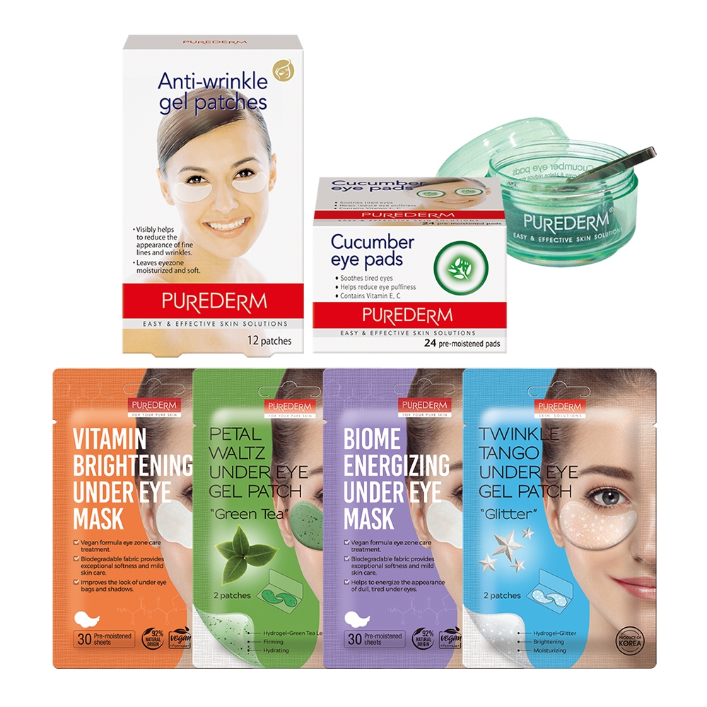 Purederm Under Eye Gel Patches, Under Eye Pads , Under Eye Mask Series ...
