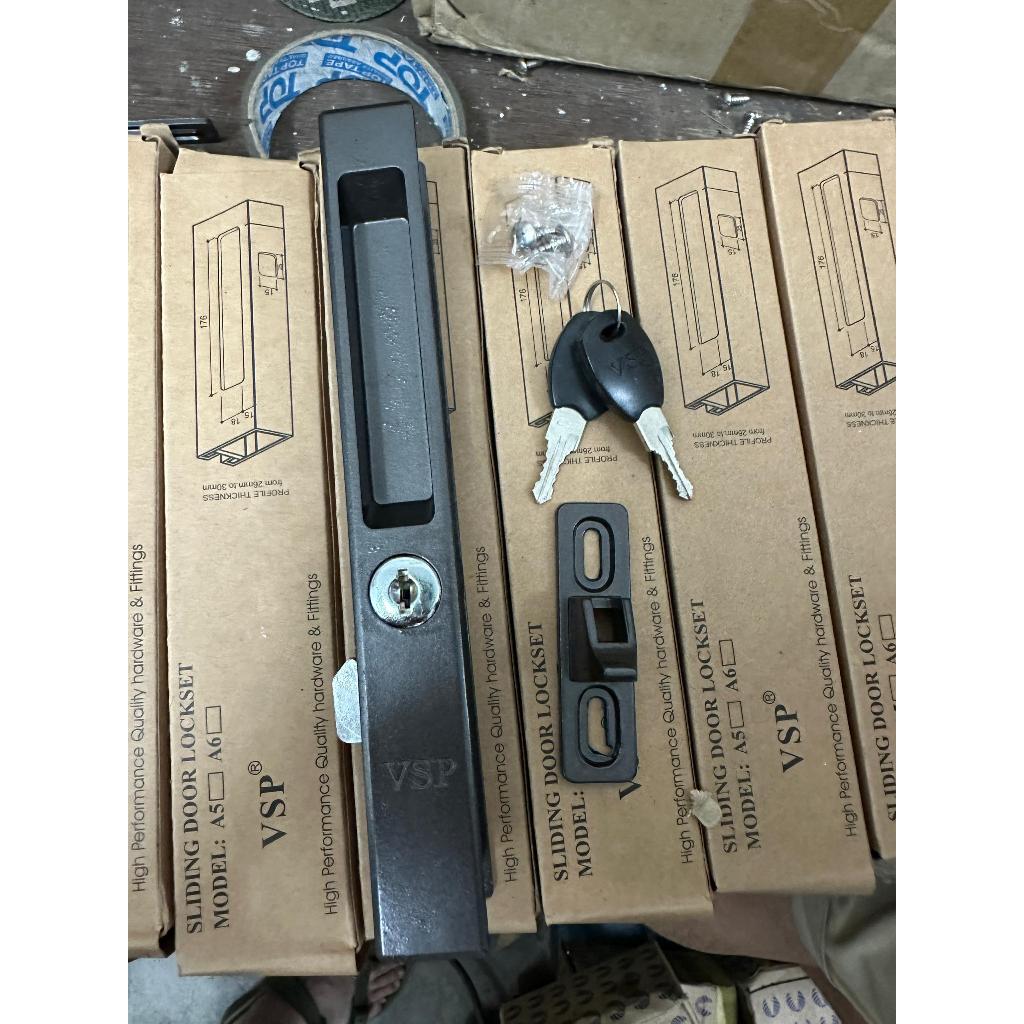 A-6 Sliding Door Lock Aluminium Sliding Door Lockset with Key A6 25mm ...